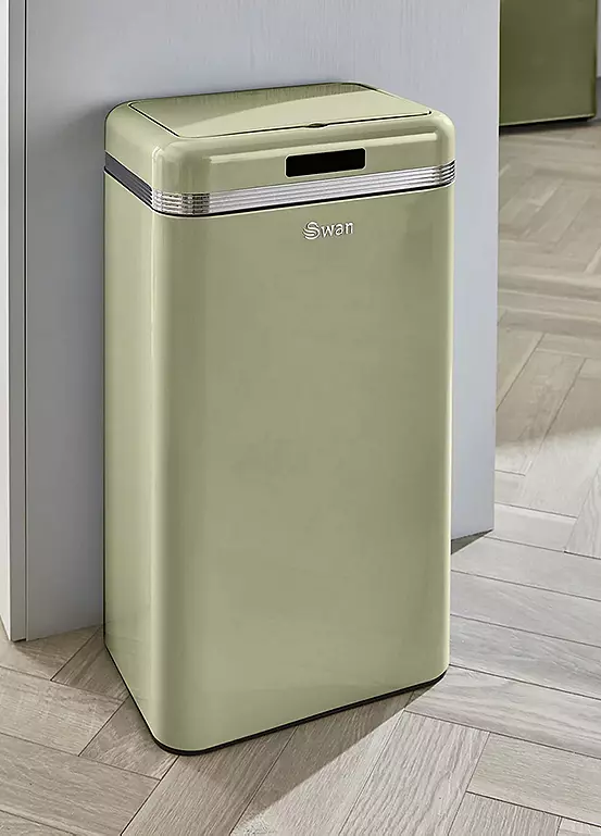 Swan Retro 45L Square Sensor Bin - Curvissa